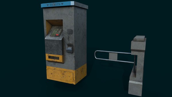 3D ticket machine - TurboSquid 1670809
