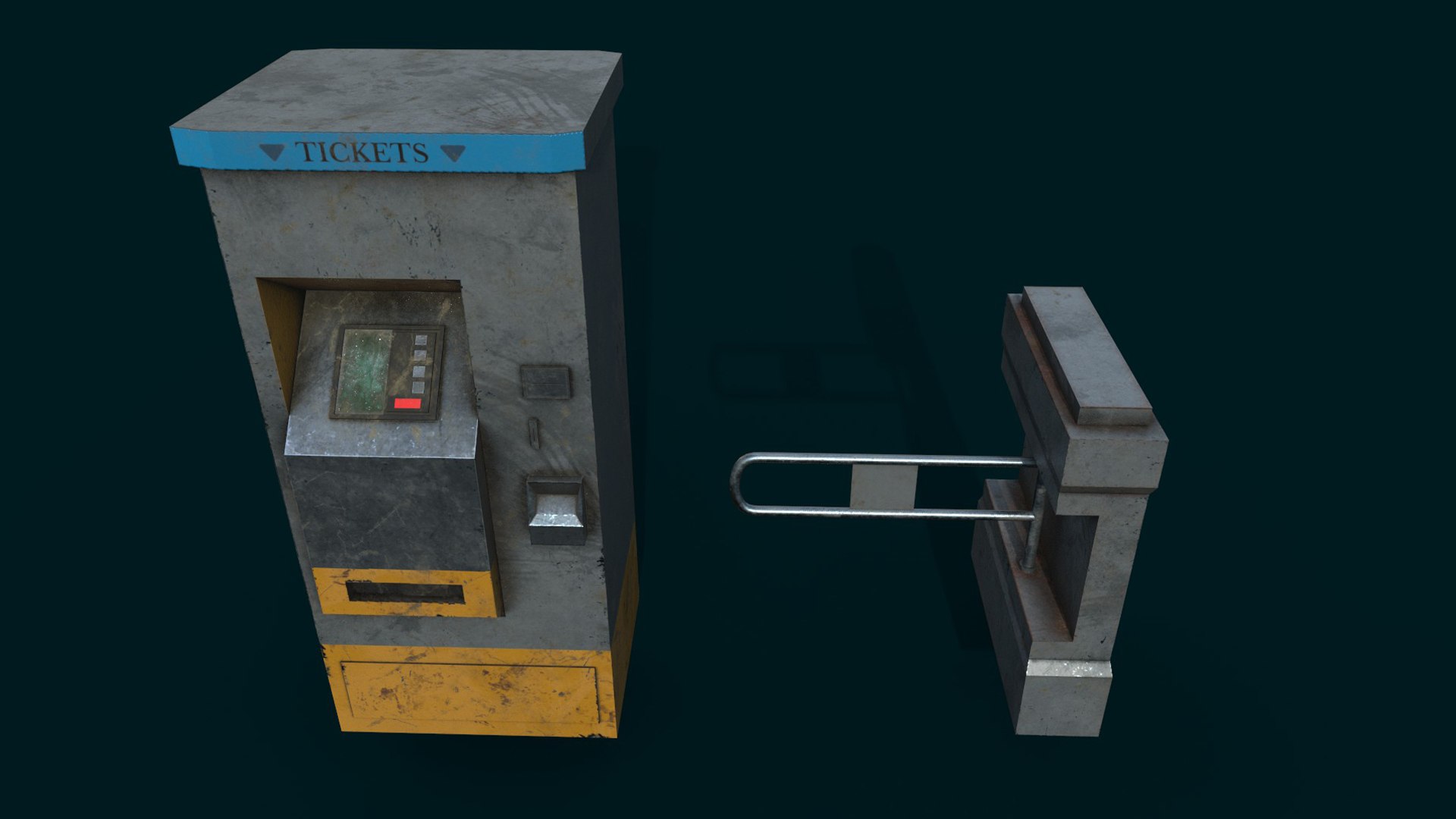 3D Ticket Machine - TurboSquid 1670809