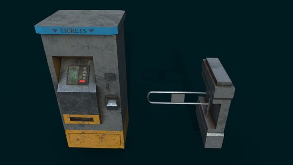 3D ticket machine - TurboSquid 1670809