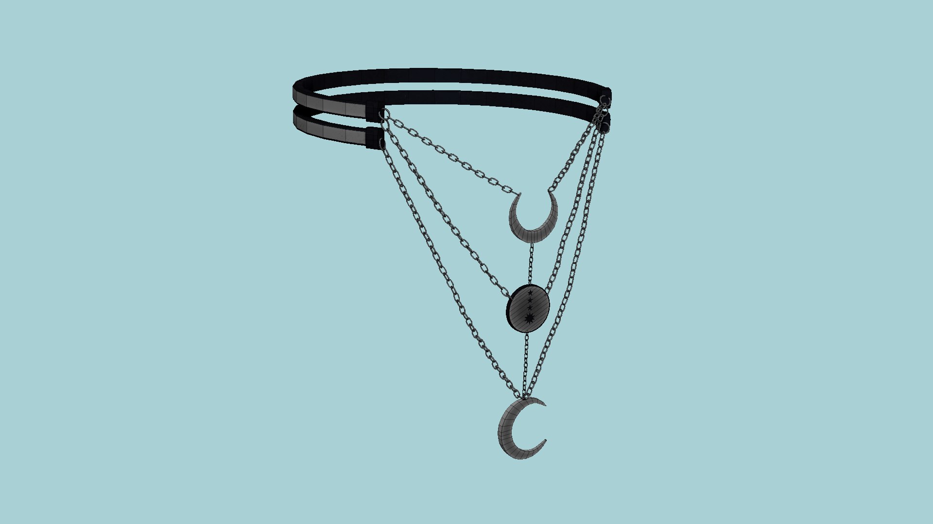 Gothic Collar H09 Steel - Character Fashion Design Model - TurboSquid ...