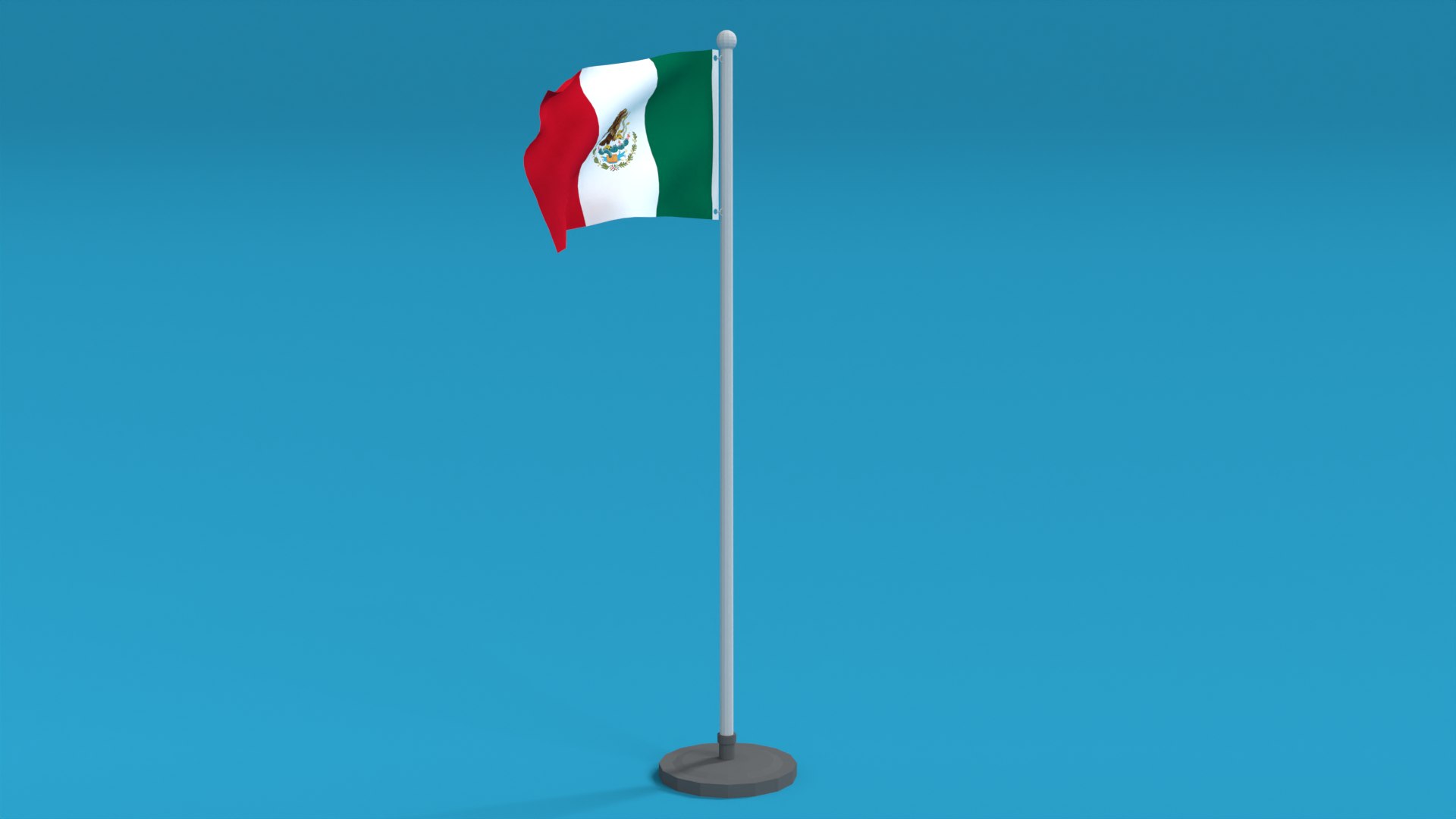 Low Poly Seamless Animated Mexico Flag 3D - TurboSquid 1845536