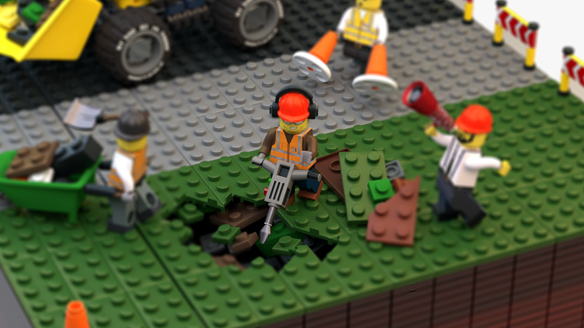 Lego worker with a jackhammer 3D - TurboSquid 1774718