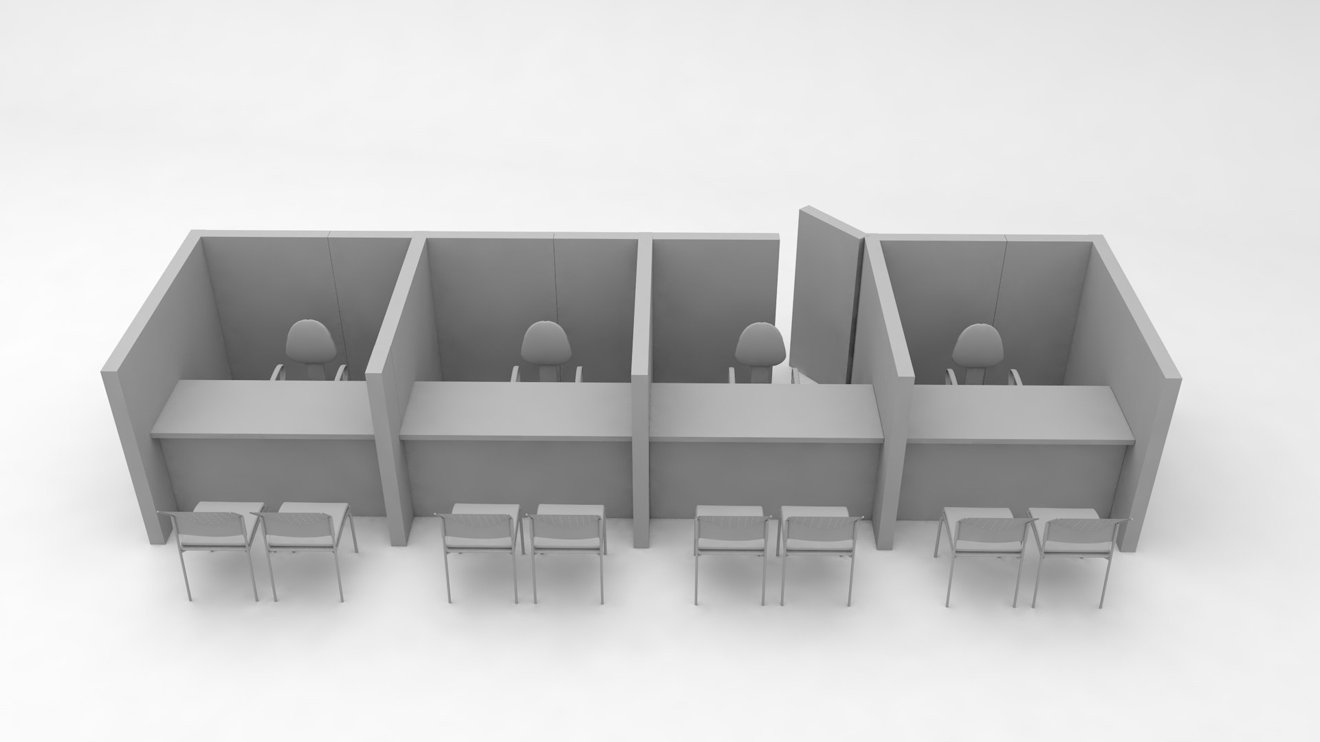 Cubicles 3D Model - TurboSquid 2170866