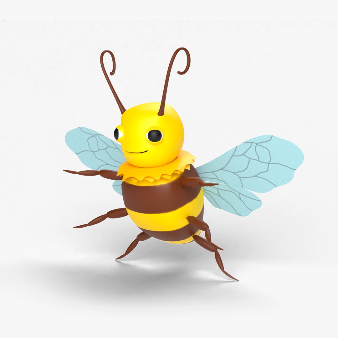 3D Cartoon Bee model - TurboSquid 2014348