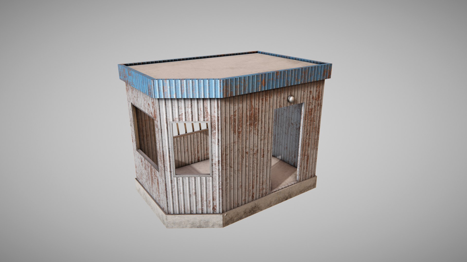 security post 3d obj