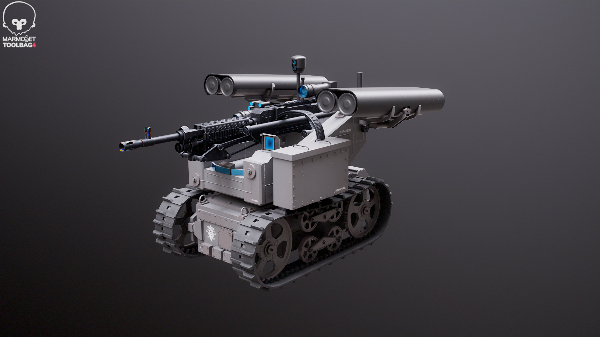 Military Tracked Robot V2 3D - TurboSquid 2347487