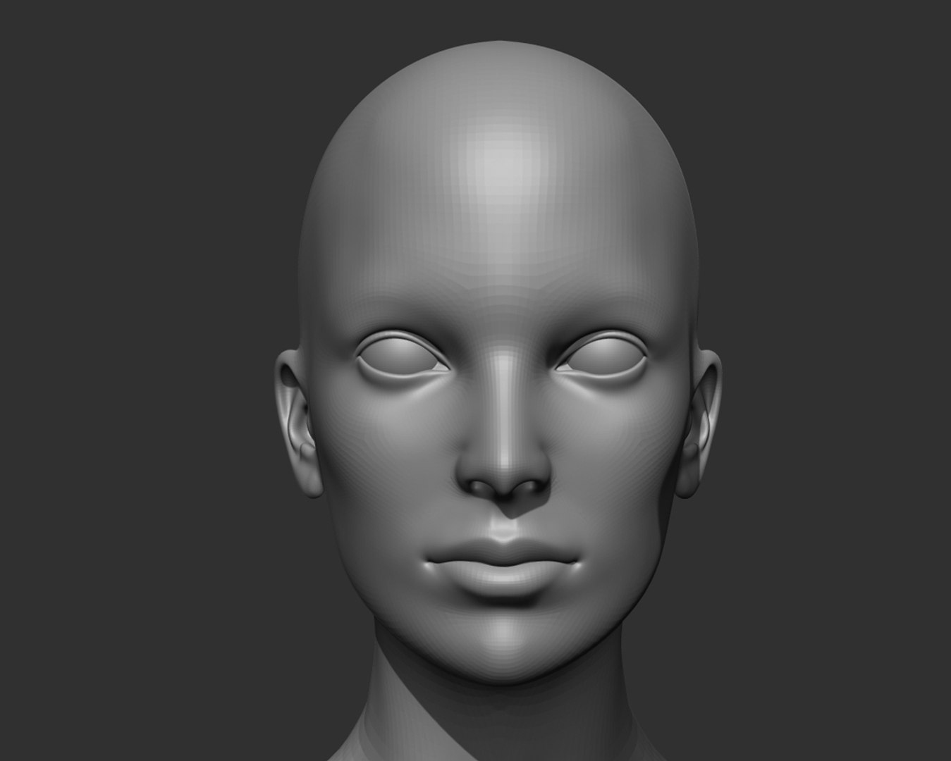 Female Head Realistic Base Mesh Model - TurboSquid 1549846