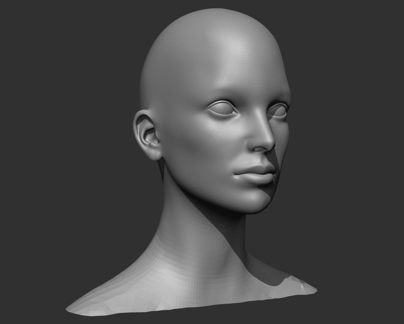 Female Head Realistic Base Mesh Model - TurboSquid 1549846