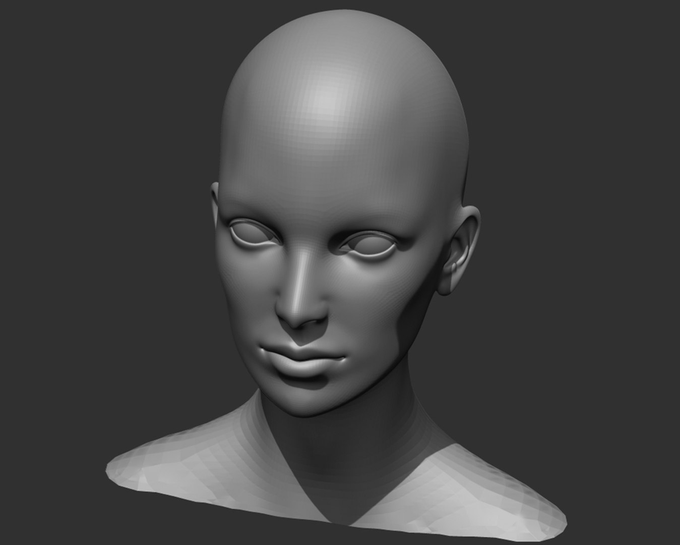Female Head Realistic Base Mesh Model - TurboSquid 1549846