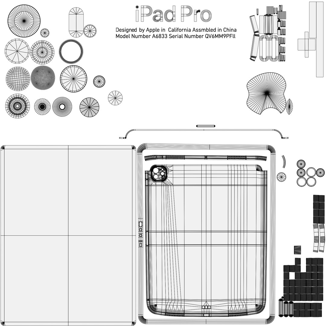 Apple IPad Pro 2024 In Black Full Collection 3D Model - TurboSquid 2236484