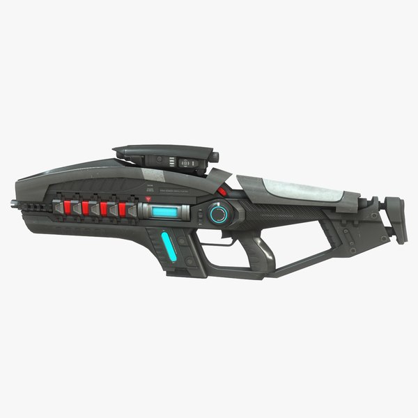 3d rifle rail gun model