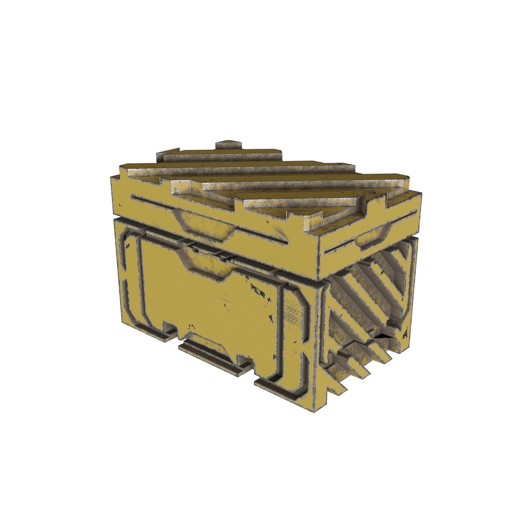 3D Sci-Fi Box Container PBR - TurboSquid 2032503