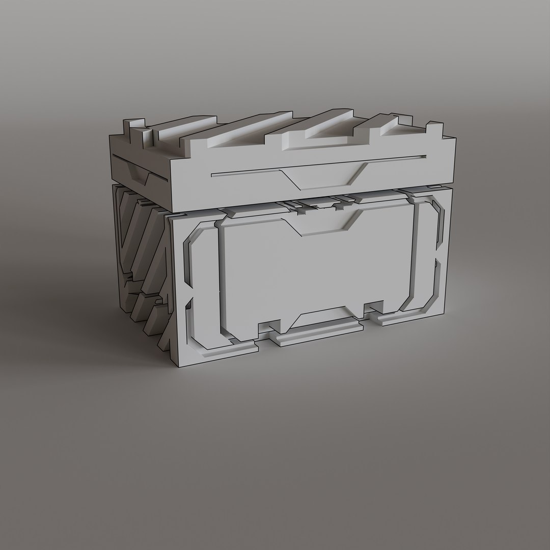 3D Sci-Fi Box Container PBR - TurboSquid 2032503