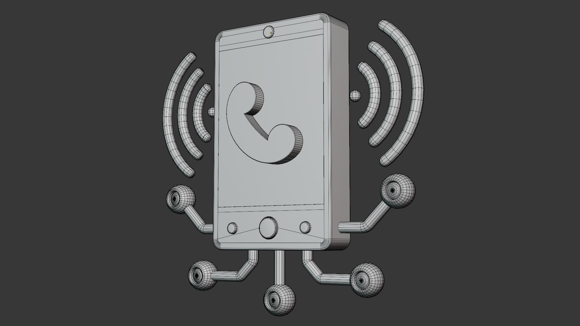 Mobile Network 3d Icon Represented By Smartphone With Wireless Network ...