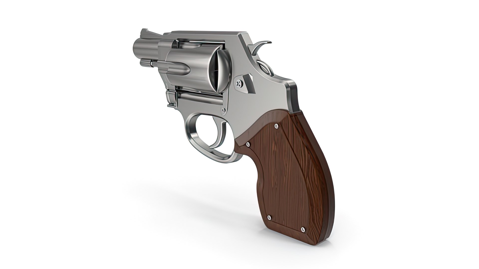 3D Short Barrel Revolver Model - TurboSquid 2229093