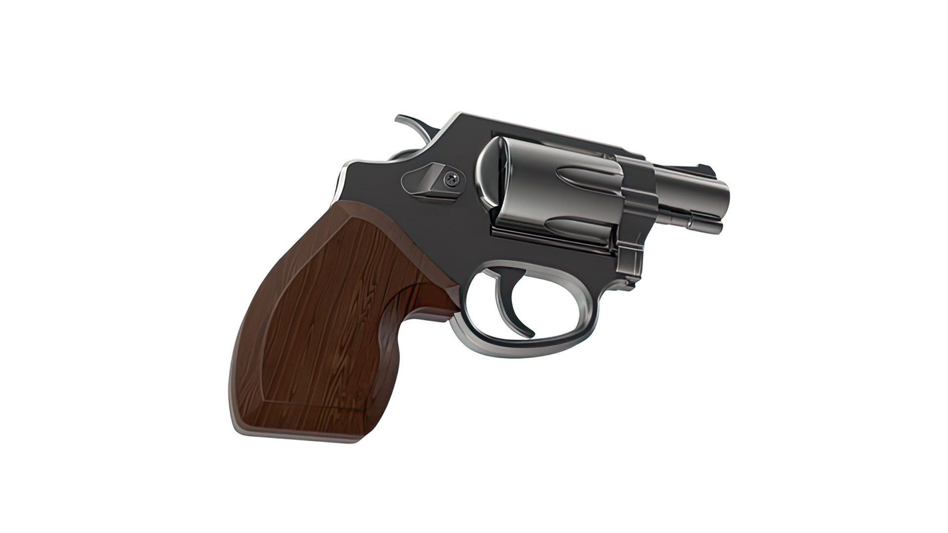 3D Short Barrel Revolver Model - TurboSquid 2229093