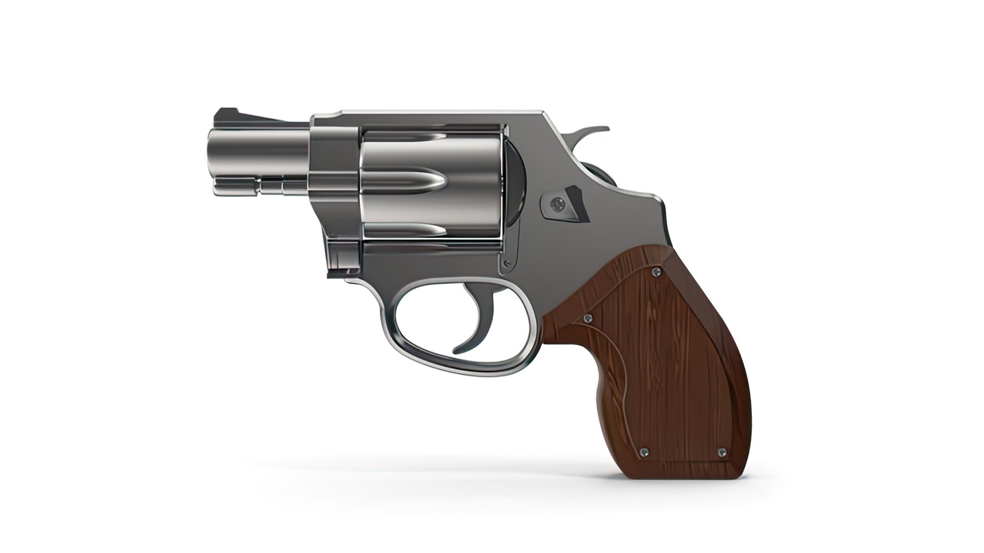 3D Short Barrel Revolver Model - TurboSquid 2229093