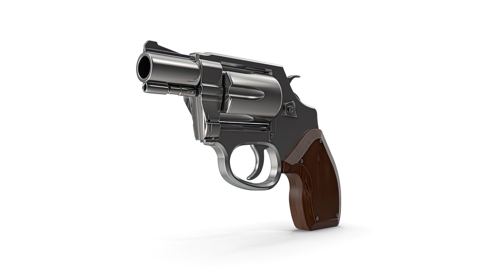 3D Short Barrel Revolver Model - TurboSquid 2229093