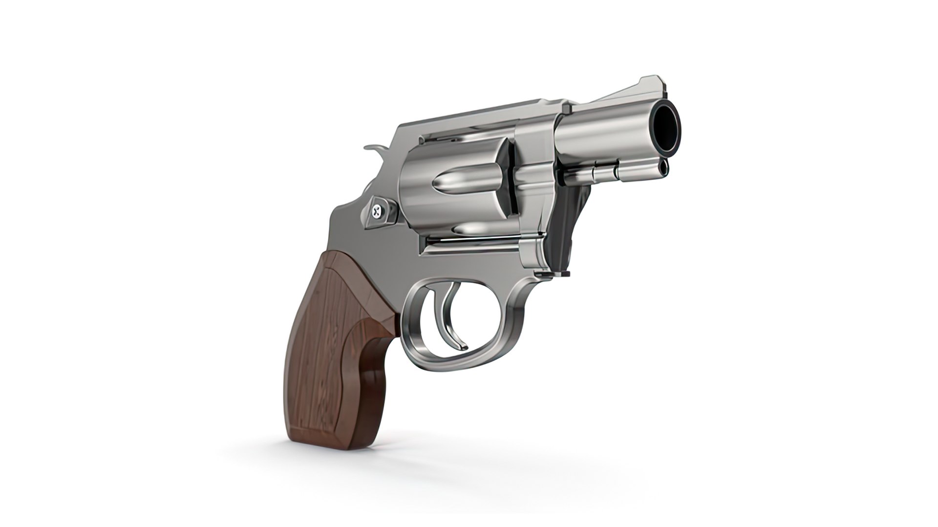 3D Short Barrel Revolver Model - TurboSquid 2229093