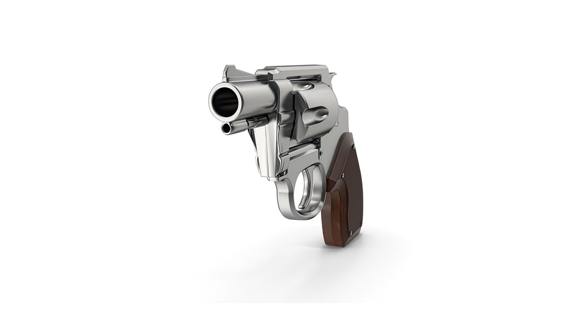 3D Short Barrel Revolver Model - TurboSquid 2229093