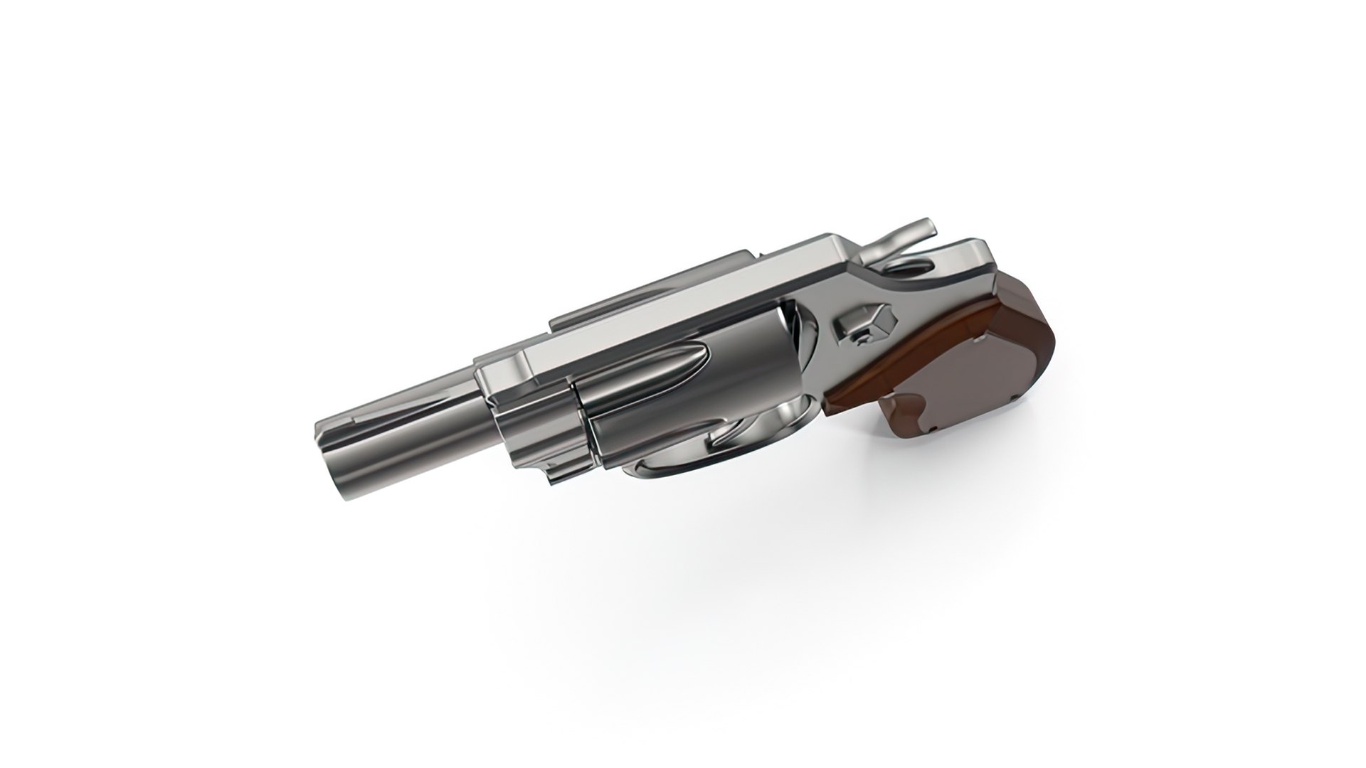 3D Short Barrel Revolver Model - TurboSquid 2229093