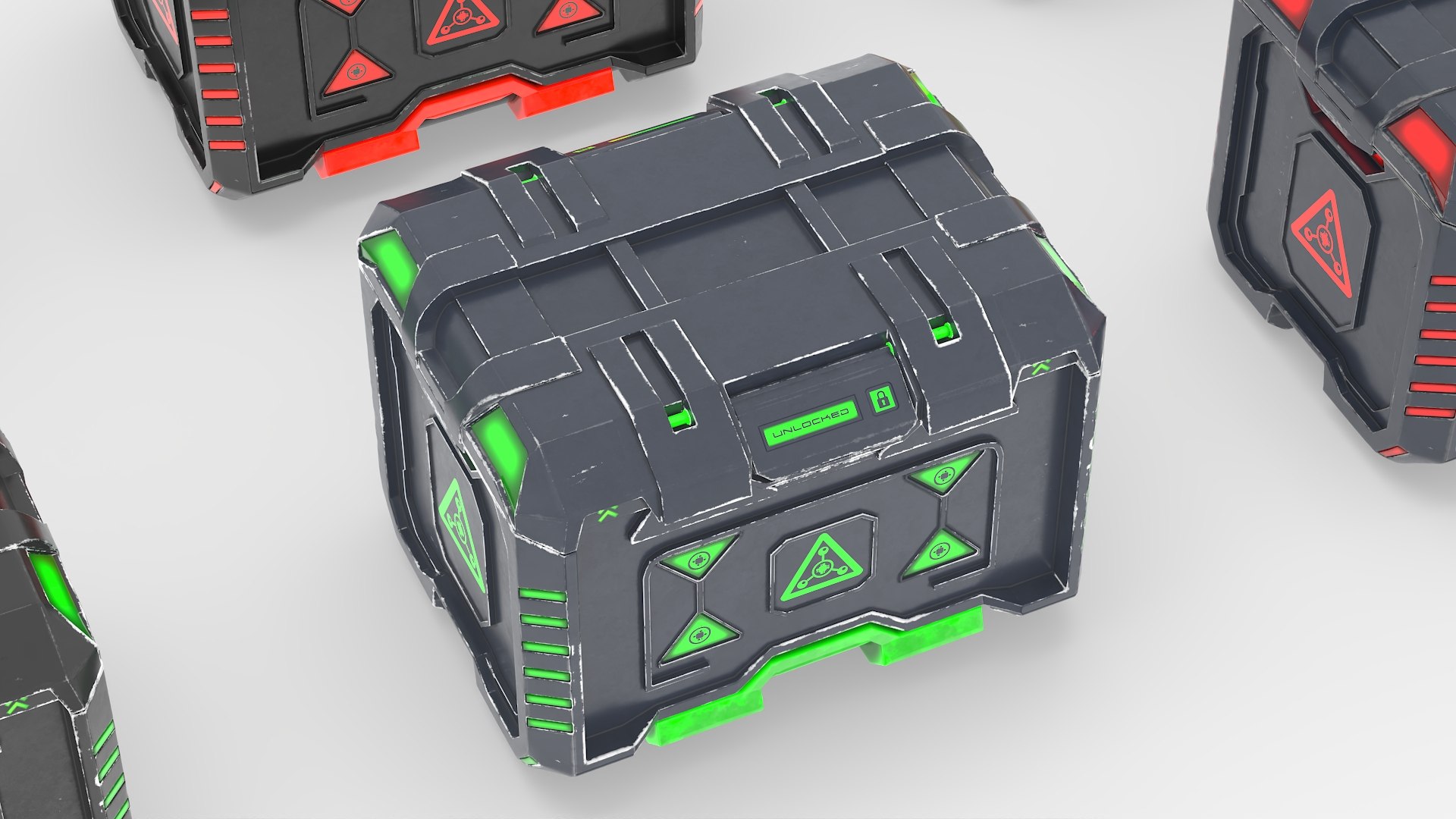 3D Model Sci-Fi Storage Crates Set - TurboSquid 2349255