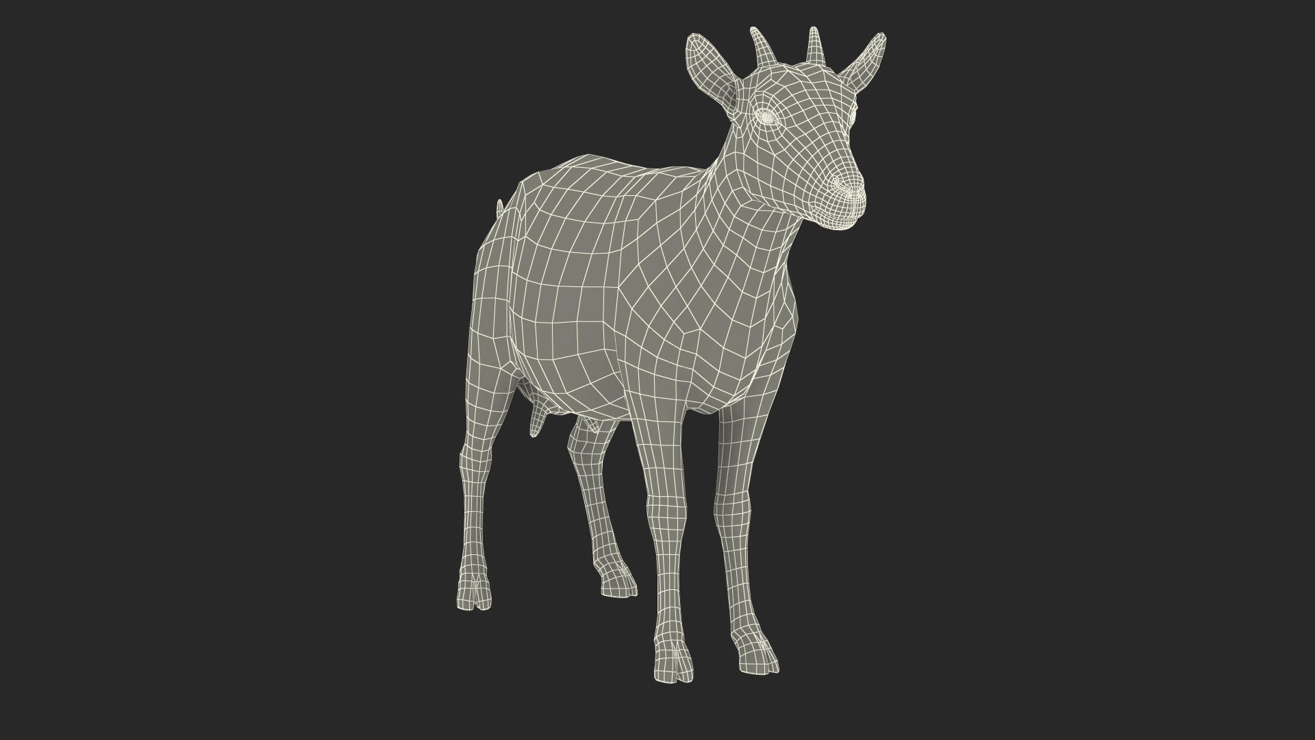 Domestic Goat Rigged Fur Model - TurboSquid 1992098