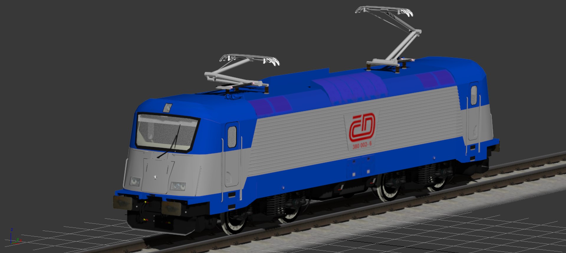 Train Engine Class 380 3d Model