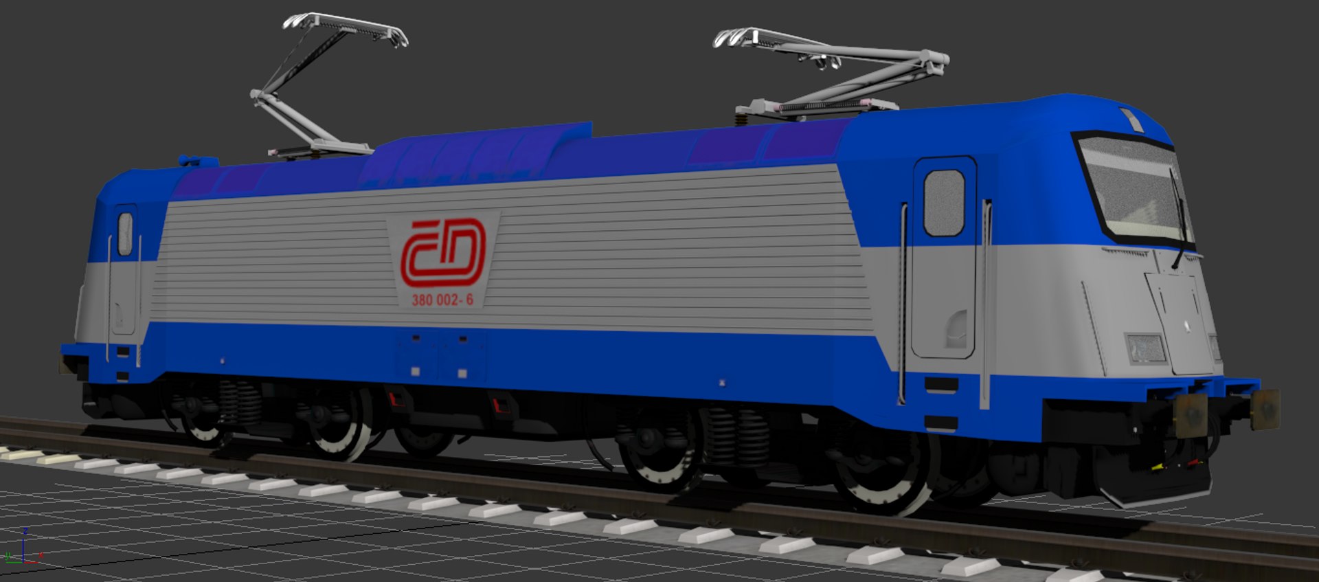 Train Engine Class 380 3d Model
