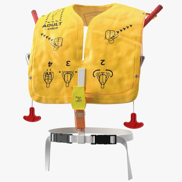 3D airline inflatable life vest - TurboSquid 1592972