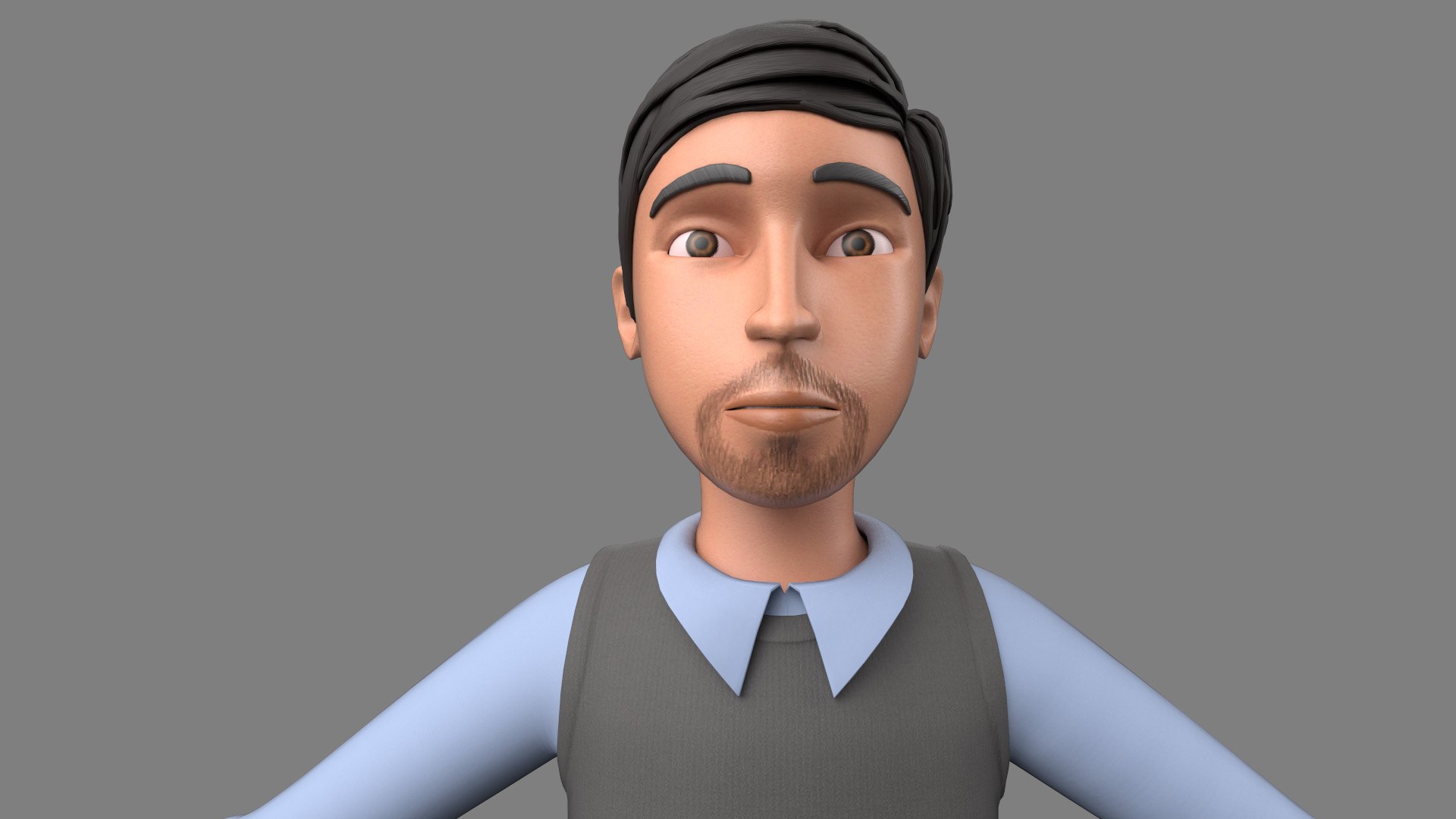 Professor Cartoon 3D Model - TurboSquid 2189179