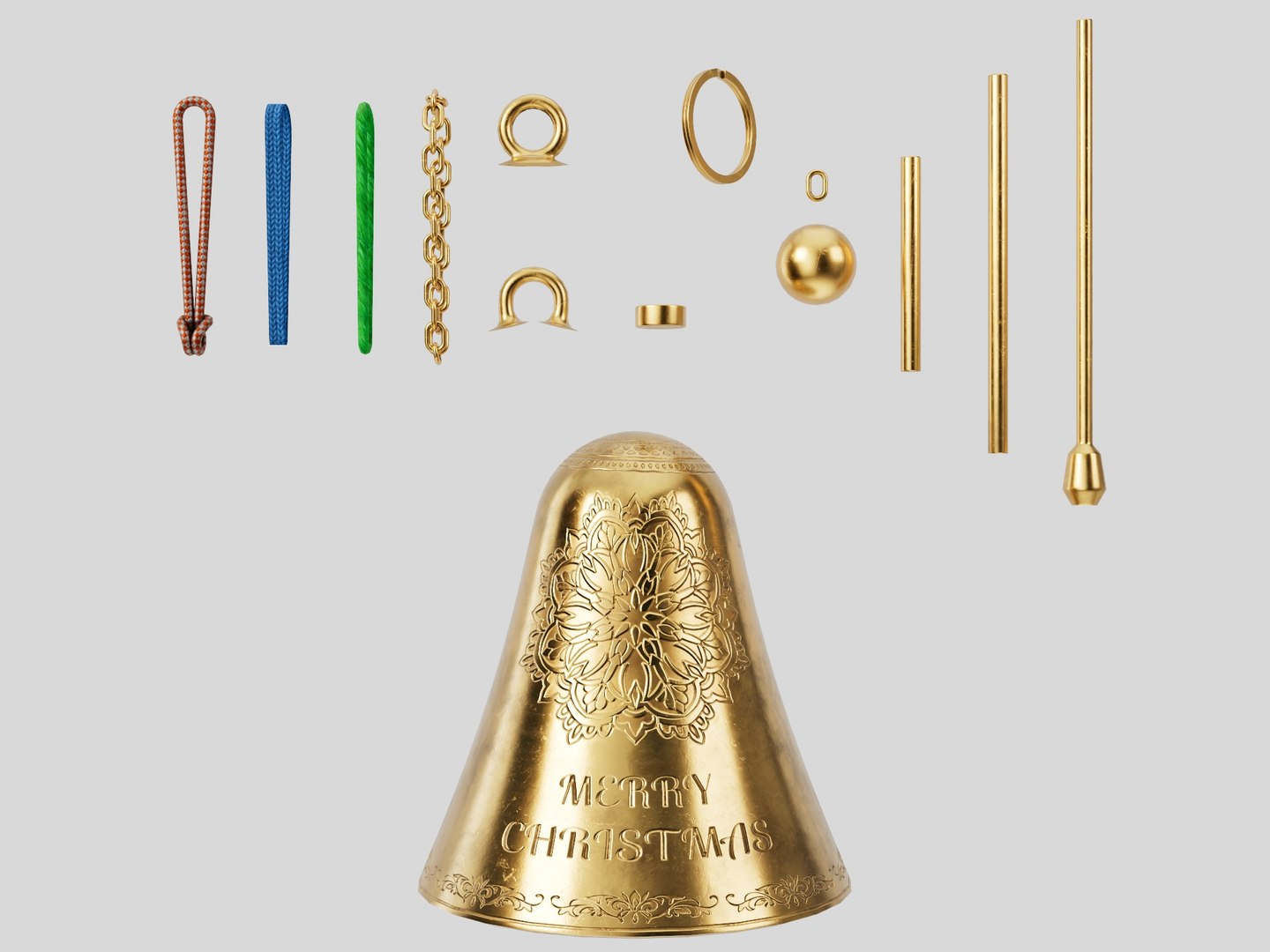 3D Christmas Bell Builder V4 With 14 Mesh 4 Skin And 3 Colors ...