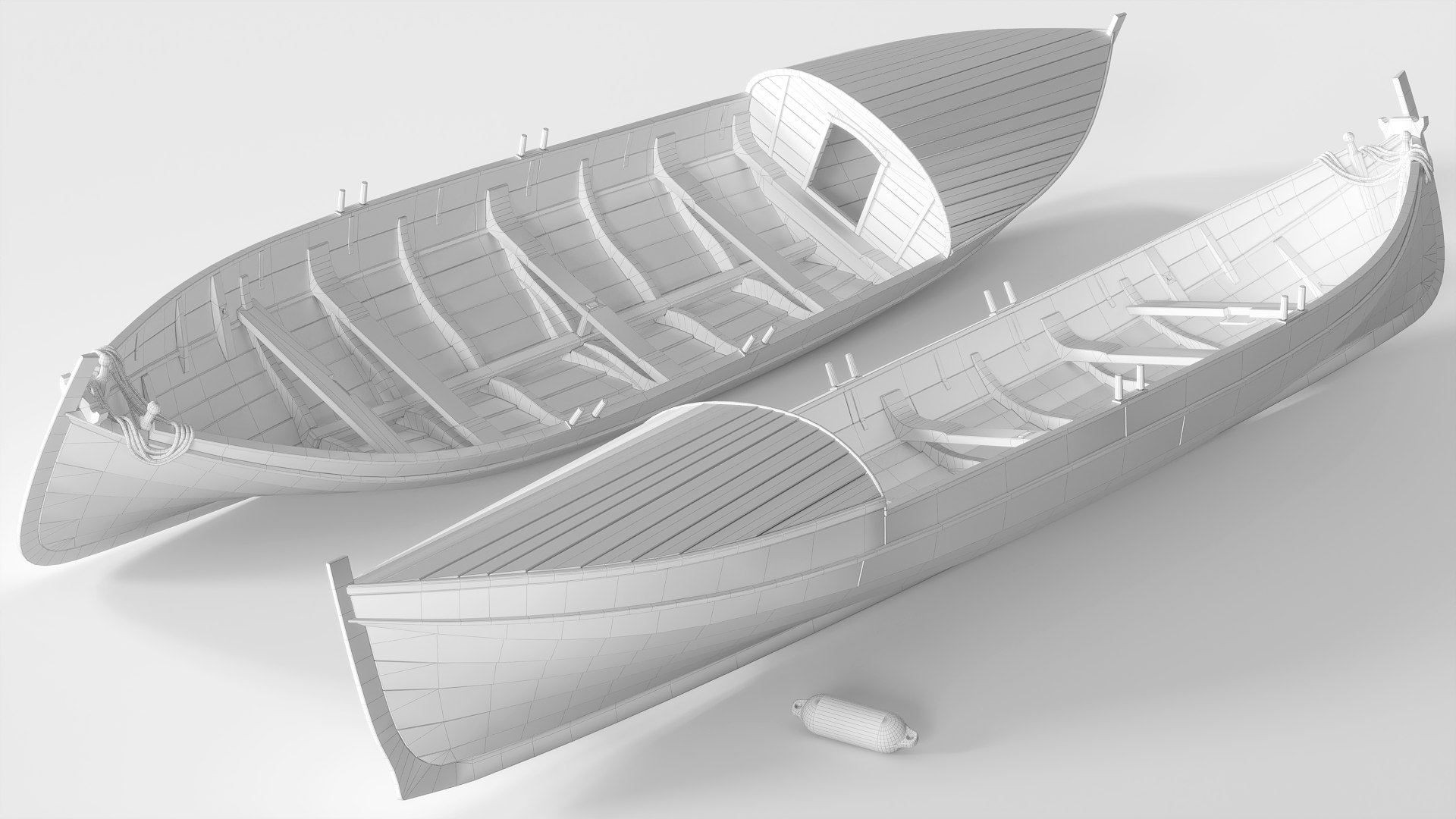 Vintage Scandinavian Wooden Fishing Boat 3D Model - TurboSquid 2046955
