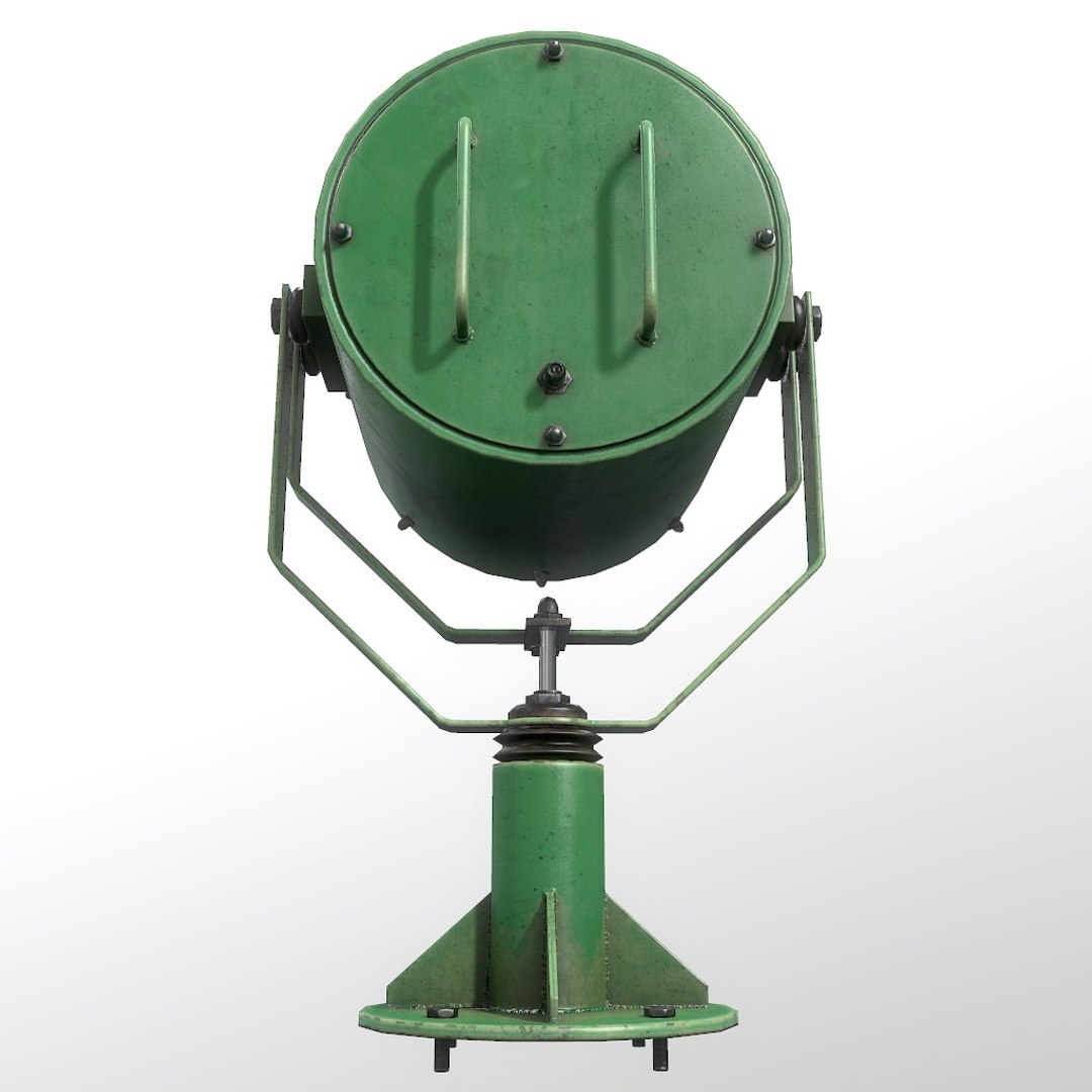 3D Searchlight V 1 Green Model - TurboSquid 1496719