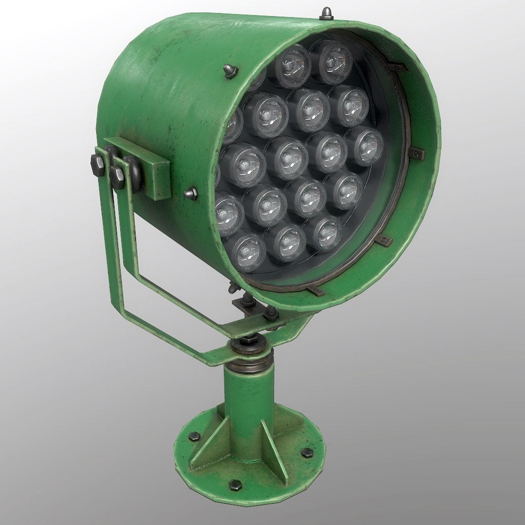 3D Searchlight V 1 Green Model - TurboSquid 1496719