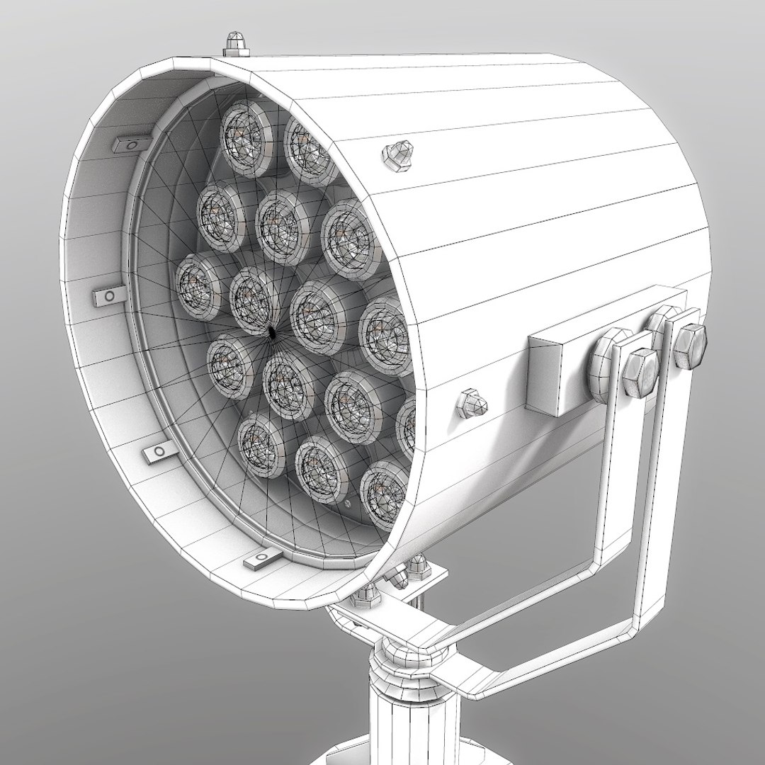 3D Searchlight V 1 Green Model - TurboSquid 1496719