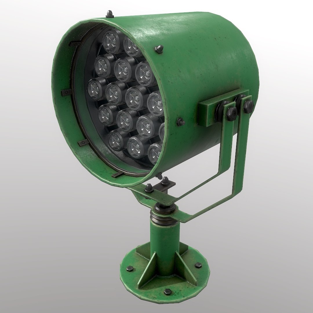 3D Searchlight V 1 Green Model - TurboSquid 1496719
