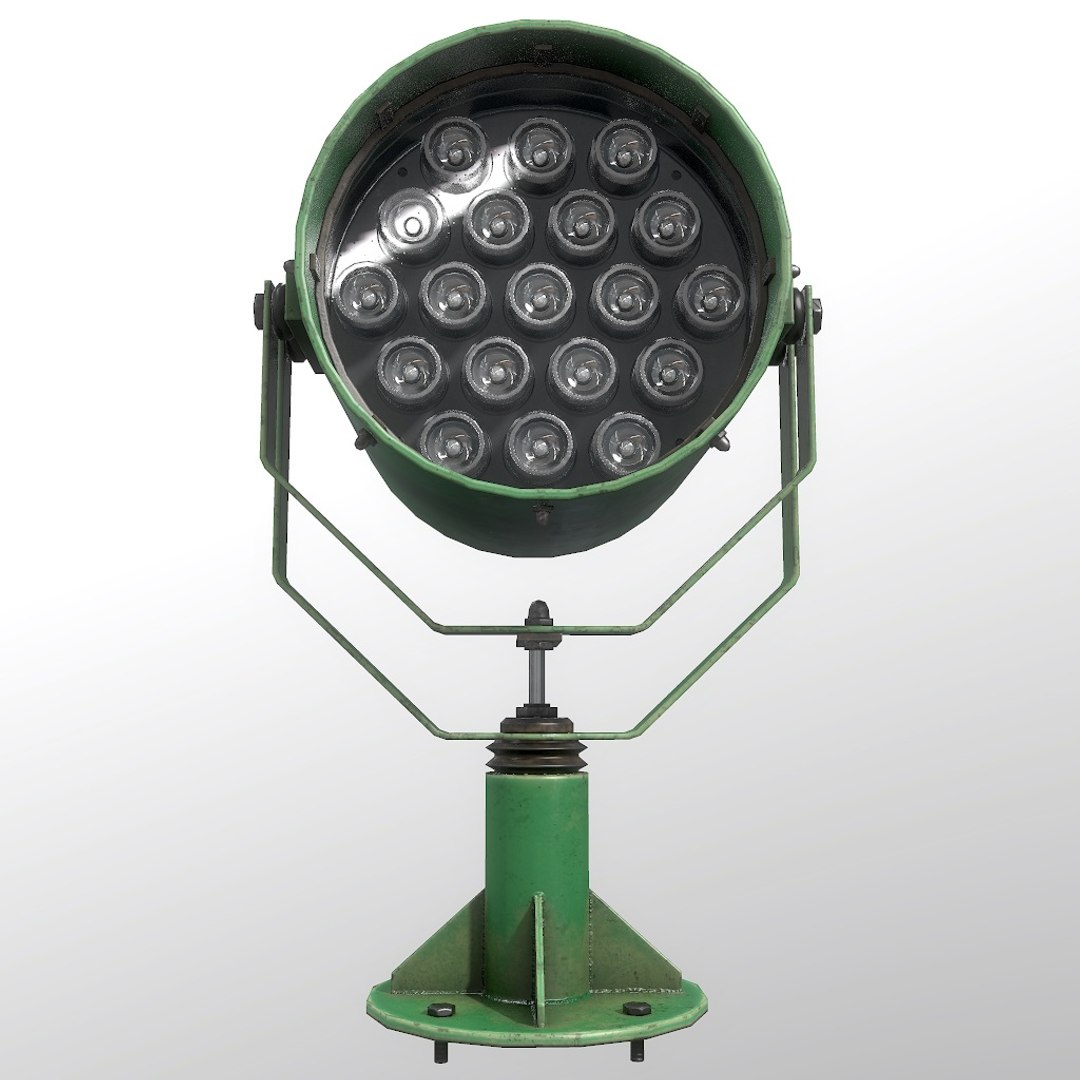 3D Searchlight V 1 Green Model - TurboSquid 1496719