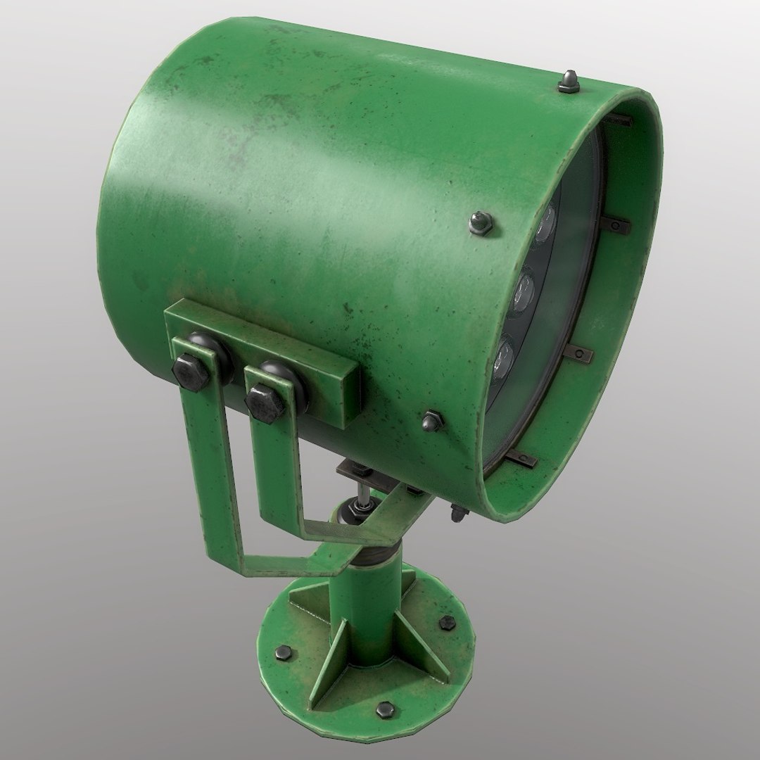 3D Searchlight V 1 Green Model - TurboSquid 1496719