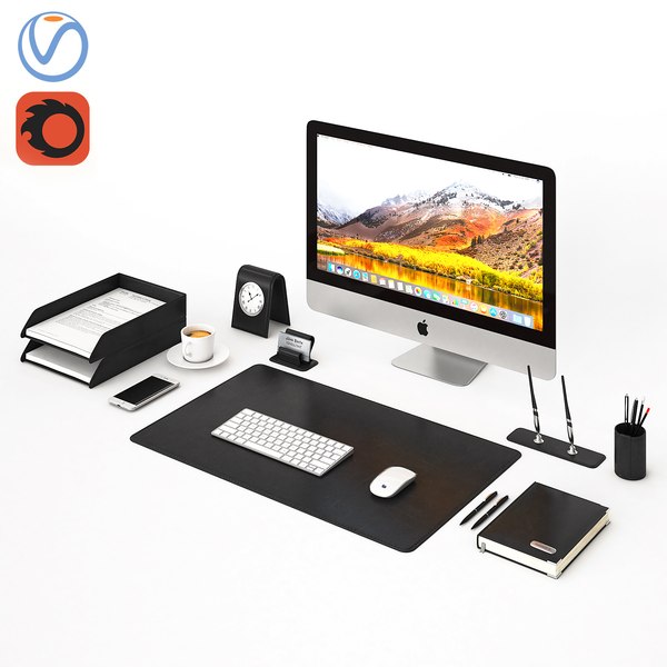 3D desktop office - TurboSquid 1236799