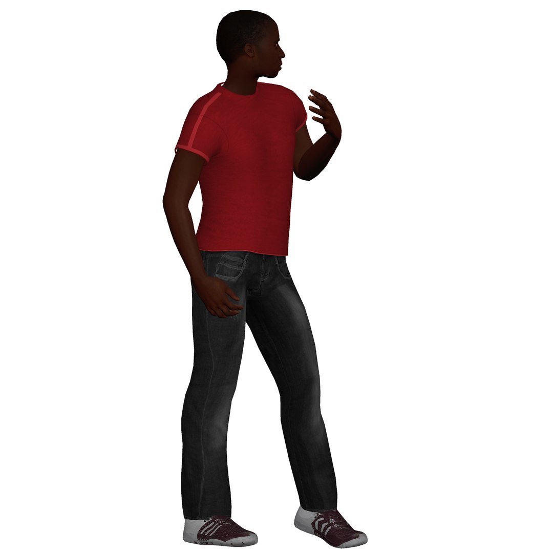 Black Male Character 3D Model - TurboSquid 1625361