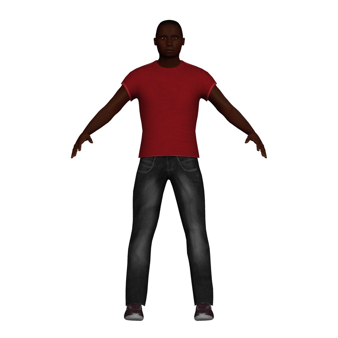 Black Male Character 3D Model - TurboSquid 1625361