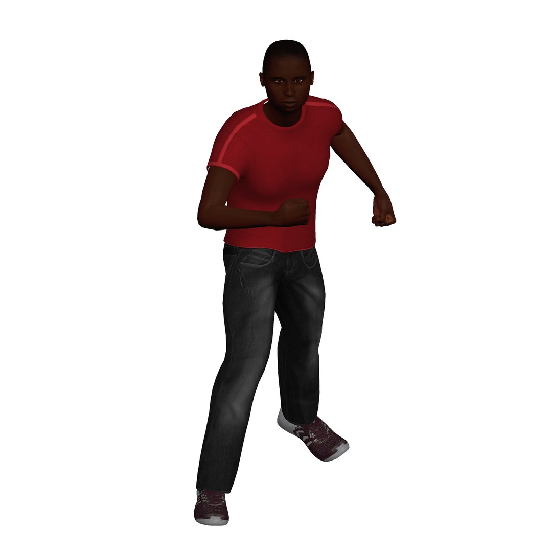 Black Male Character 3D Model - TurboSquid 1625361