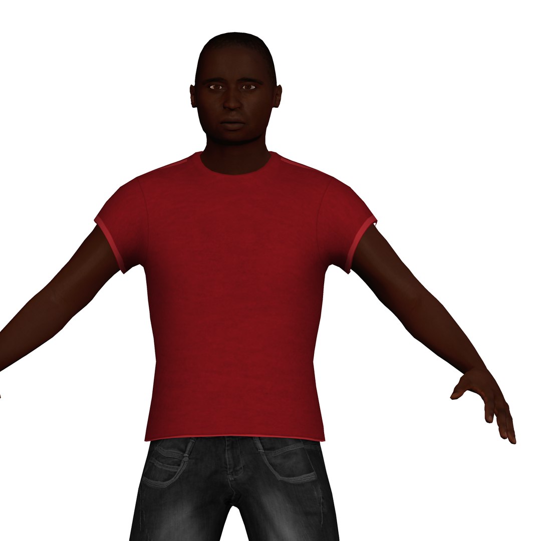 Black male character 3D model - TurboSquid 1625361