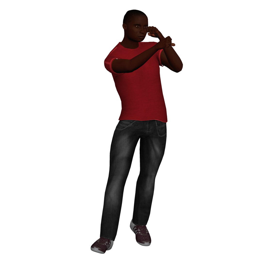 Black Male Character 3D Model - TurboSquid 1625361