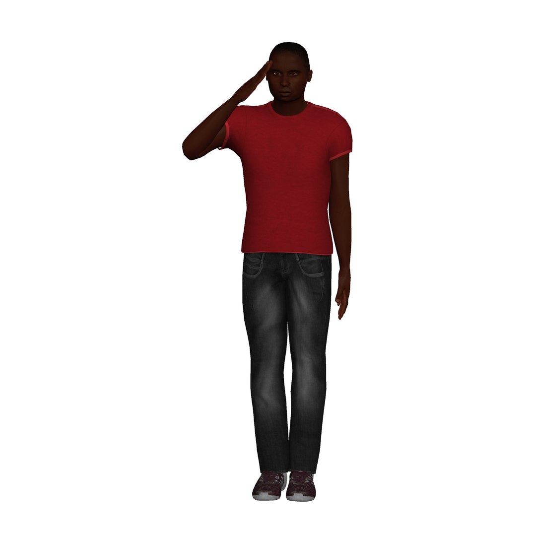 Black male character 3D model - TurboSquid 1625361