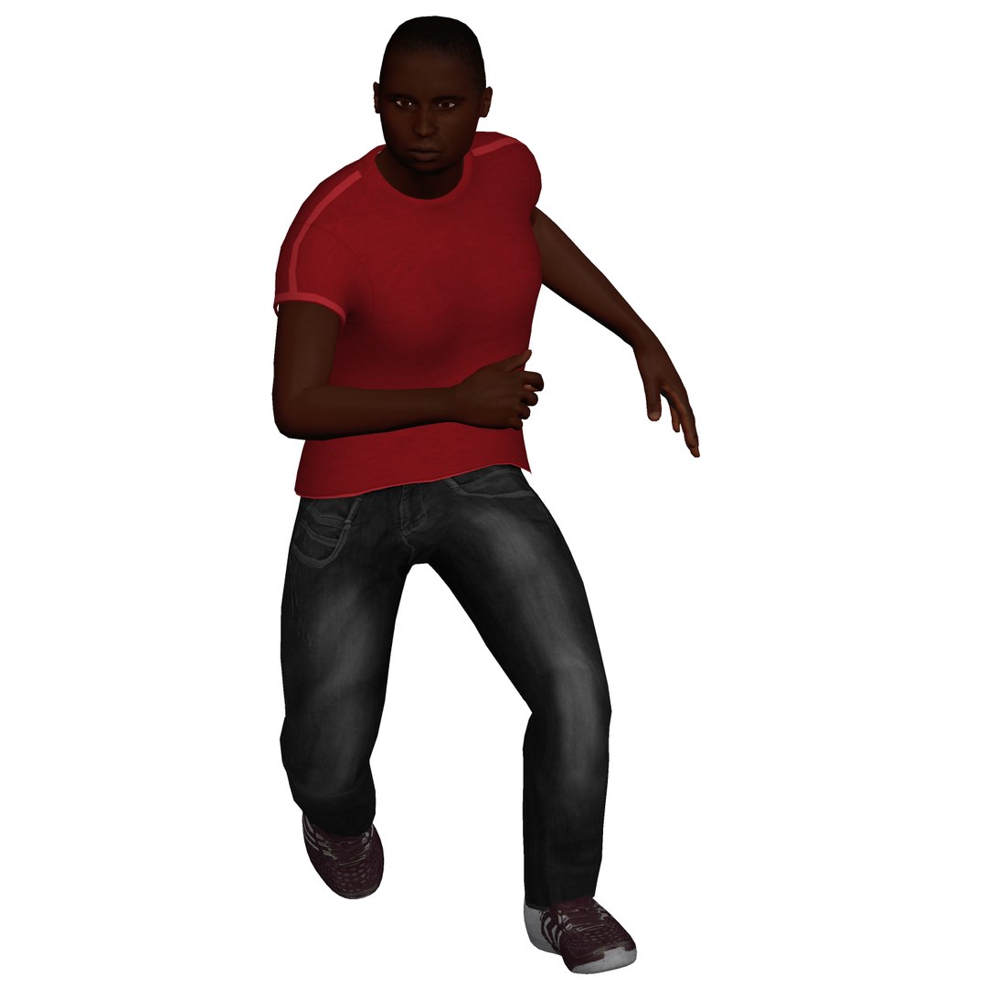 Black Male Character 3D Model - TurboSquid 1625361