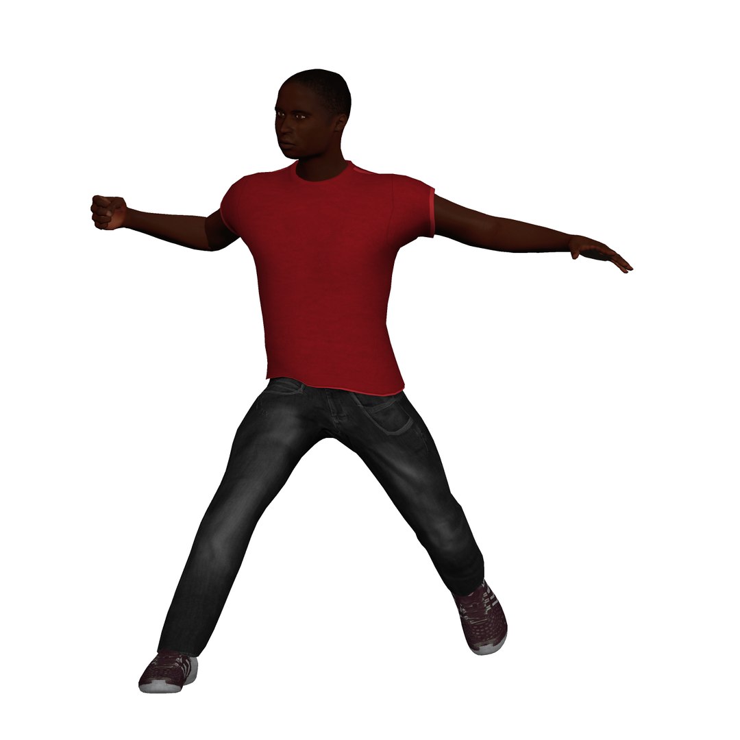Black Male Character 3D Model - TurboSquid 1625361