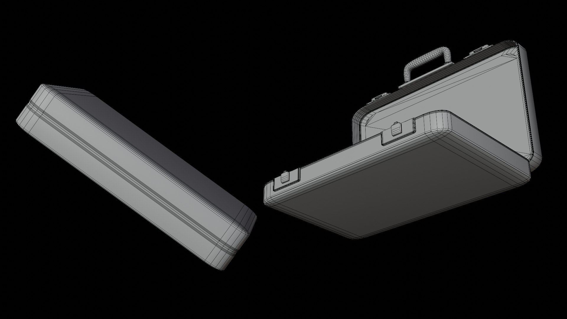 3D 3D Low-Poly Luxury Black Briefcase Of Money - TurboSquid 2238043