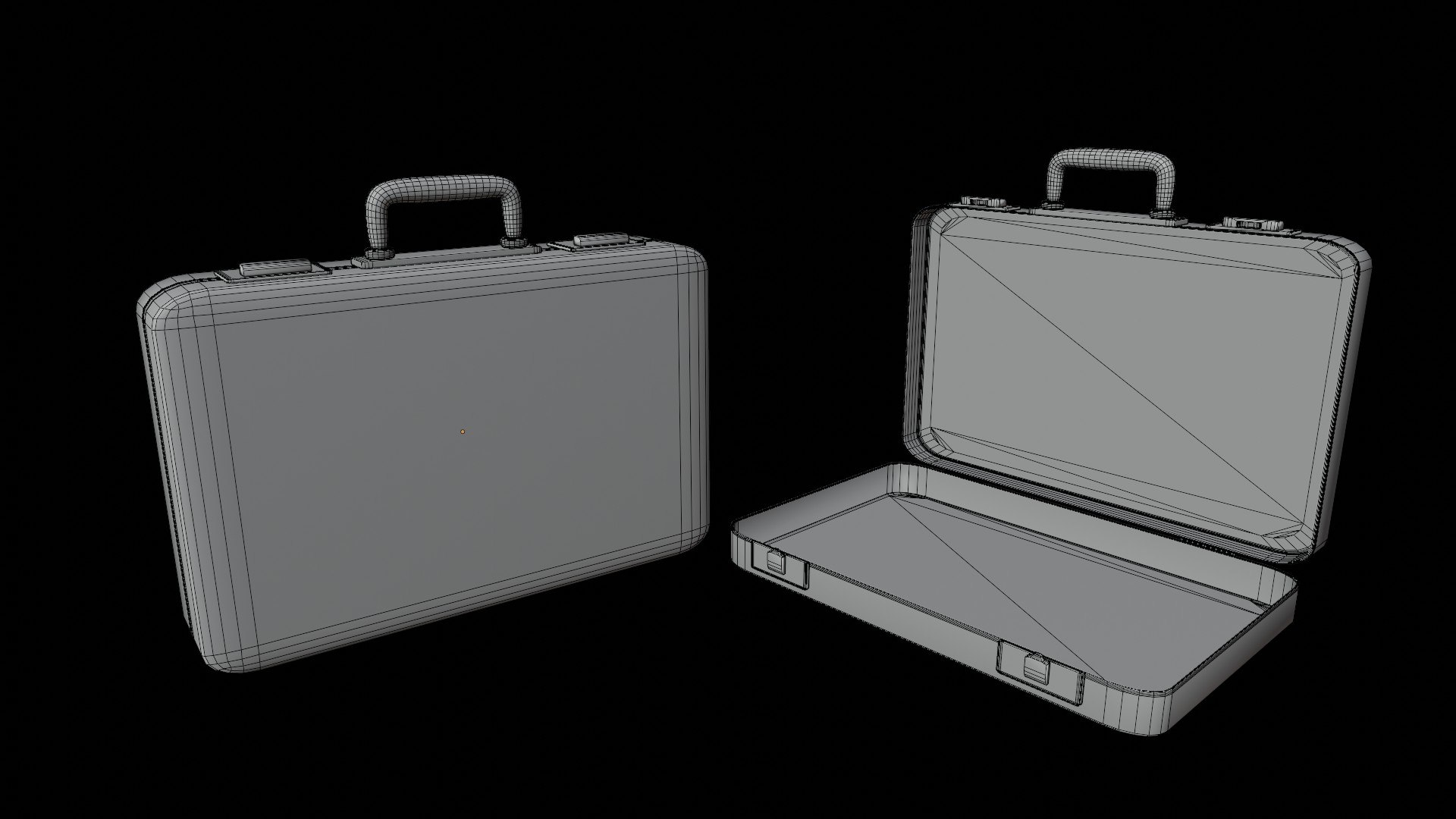 3D 3D Low-Poly Luxury Black Briefcase Of Money - TurboSquid 2238043